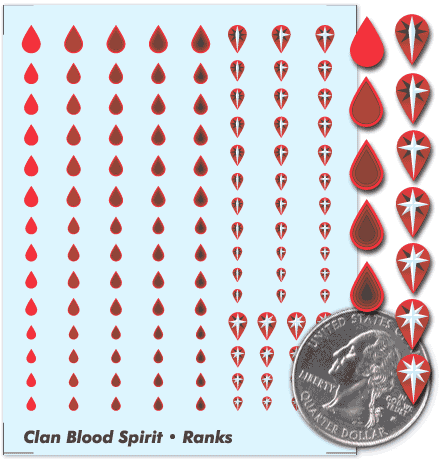 Clan Blood Spirit Ranks and Point Markers Decals – Fortress Miniatures ...
