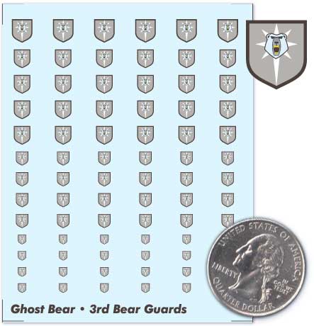 Clan Ghost Bear 3rd Bear Guard Decals – Fortress Miniatures and Games