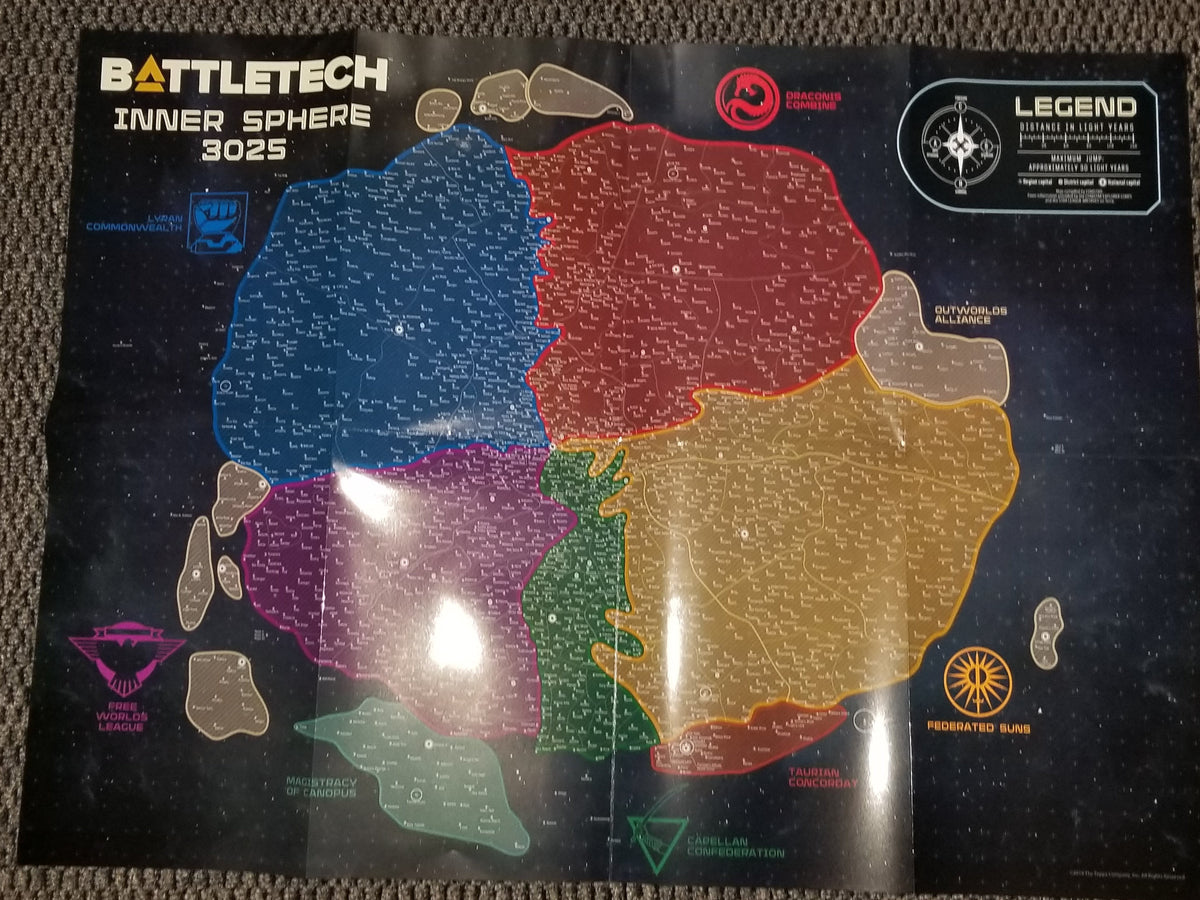 Inner Sphere Map 3025/3052 poster Clan Invasion – Fortress Miniatures ...