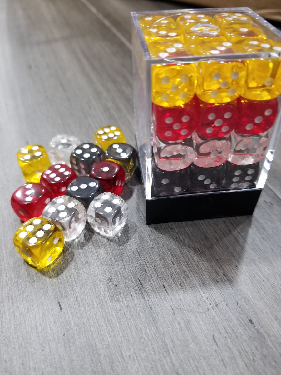12mm- d6 Fortress Translucent Movement Dice Brick (36) – Fortress ...