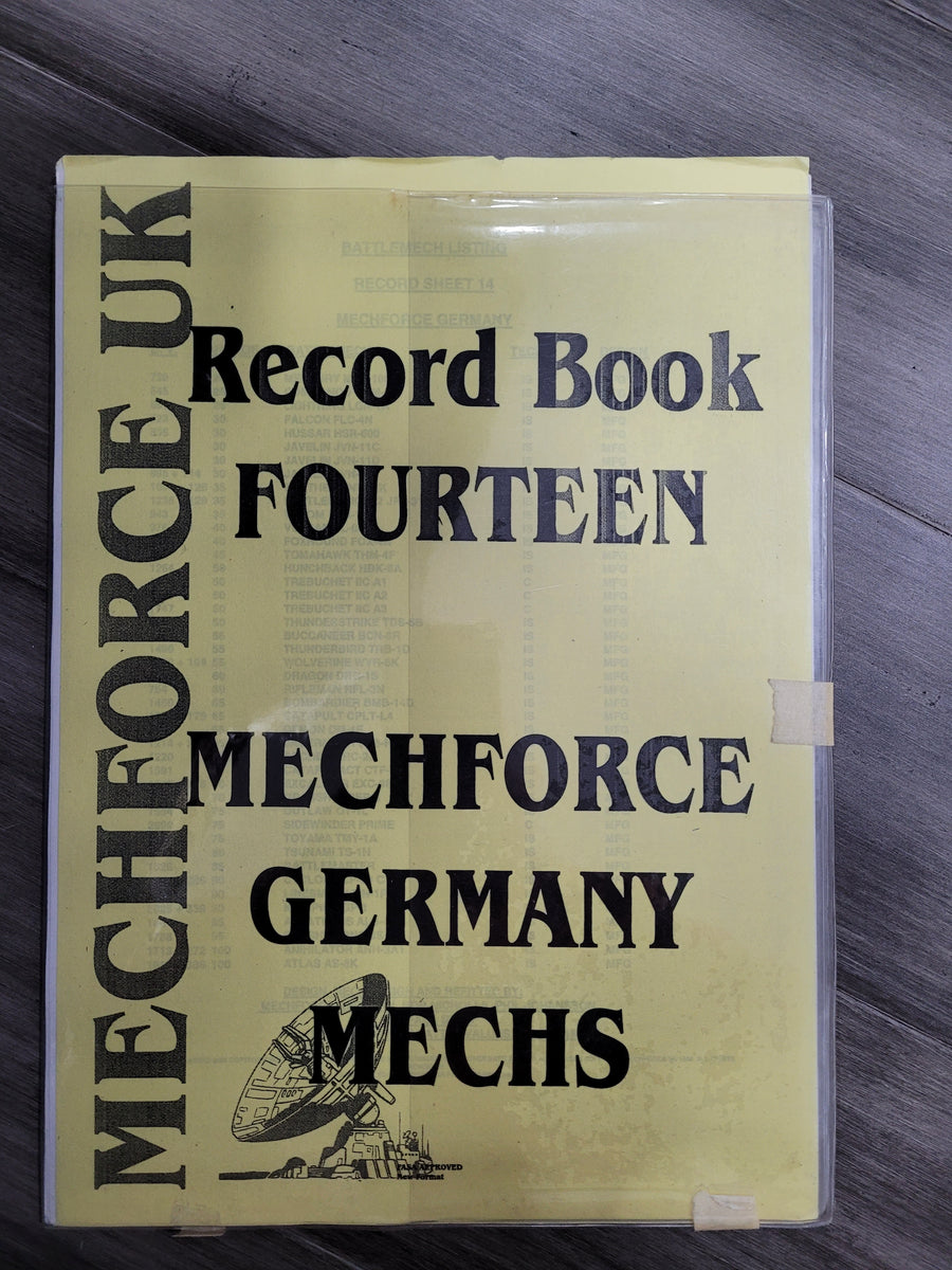 Mechforce UK Record Book 14- Germany mechs – Fortress Miniatures and Games