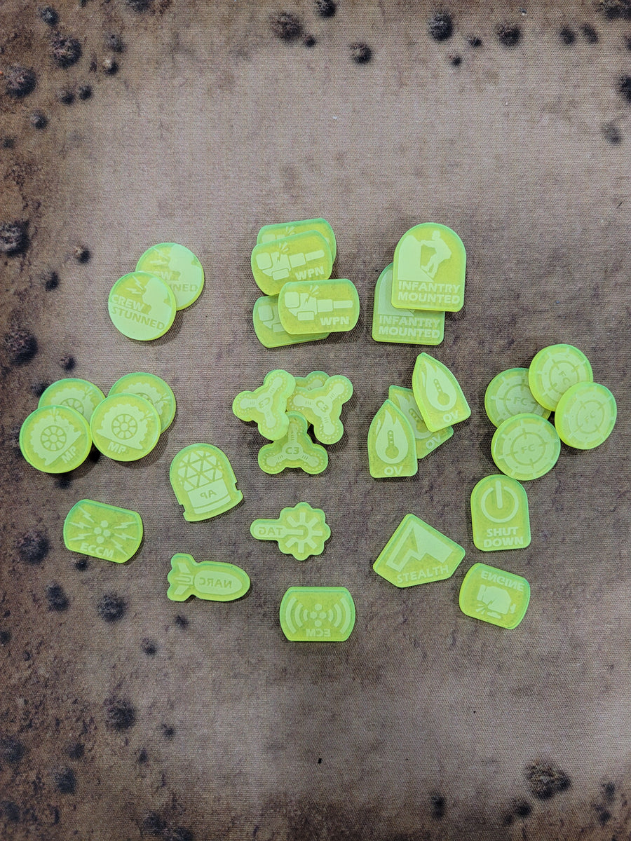 Alpha Strike Gaming Markers set (31 markers)- Green – Fortress ...