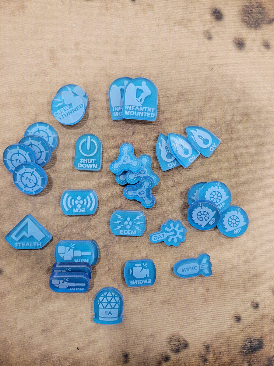 Alpha Strike Gaming Markers set (31 markers)- Blue – Fortress ...
