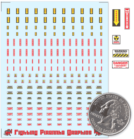 Danger/Warning Signs 02 Decals – Fortress Miniatures and Games