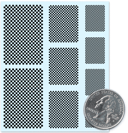 Checkers Black & Clear Decals – Fortress Miniatures and Games