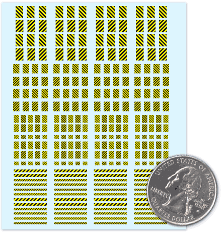 Warning Stripes Black & Yellow Decals – Fortress Miniatures and Games